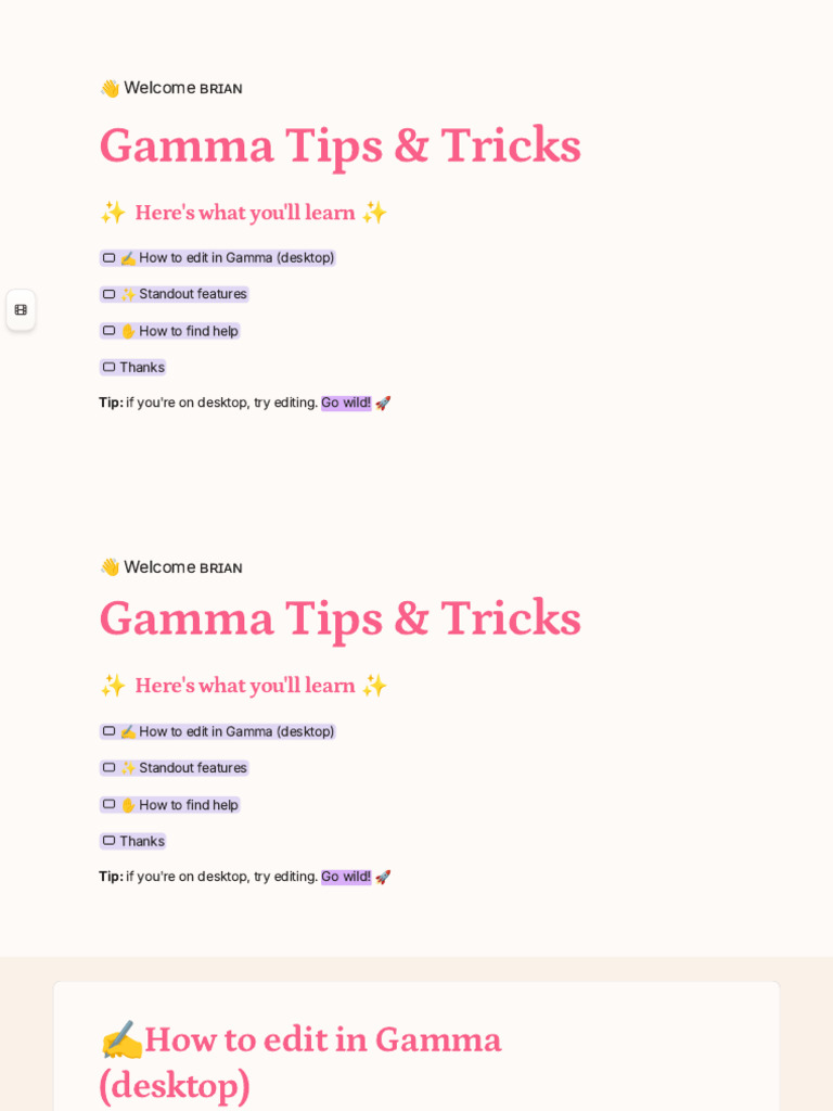 Gamma Tips & Tricks _ Gamma | PDF