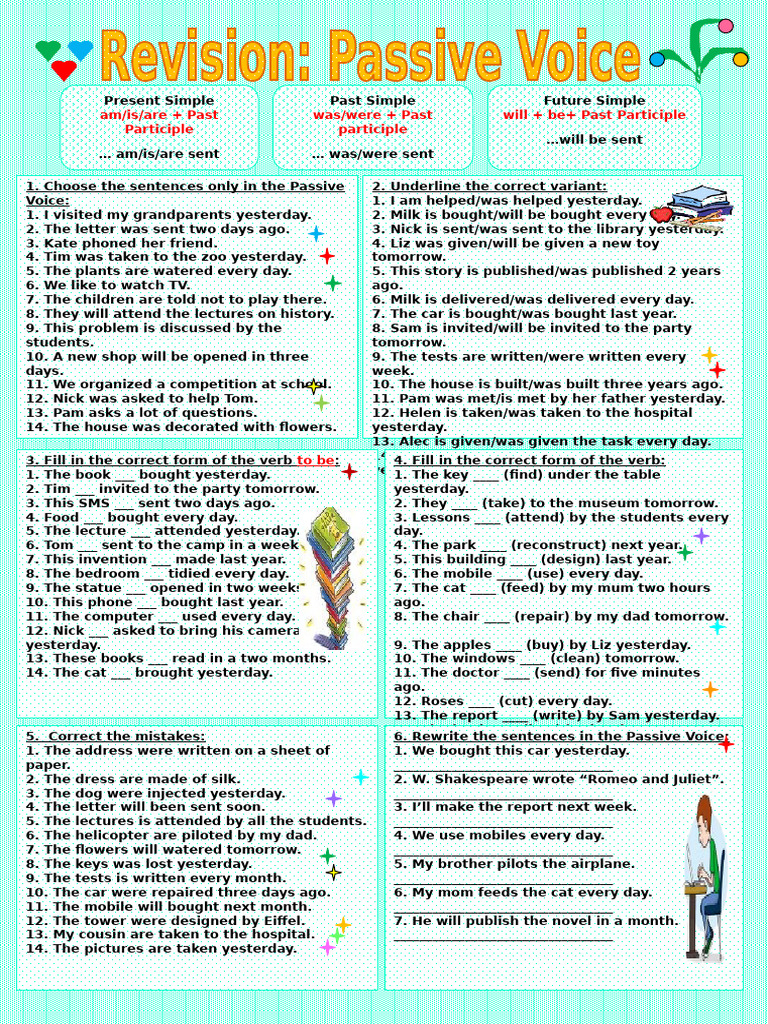 PASSIVE VOICE WORKSHEET | PDF