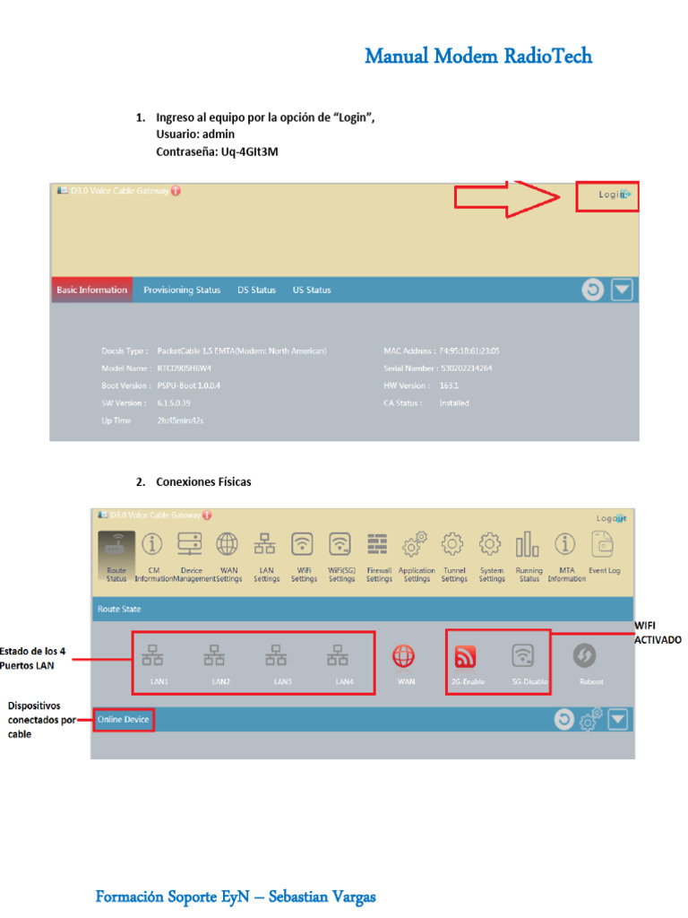 Manual Modem RadioTech | PDF