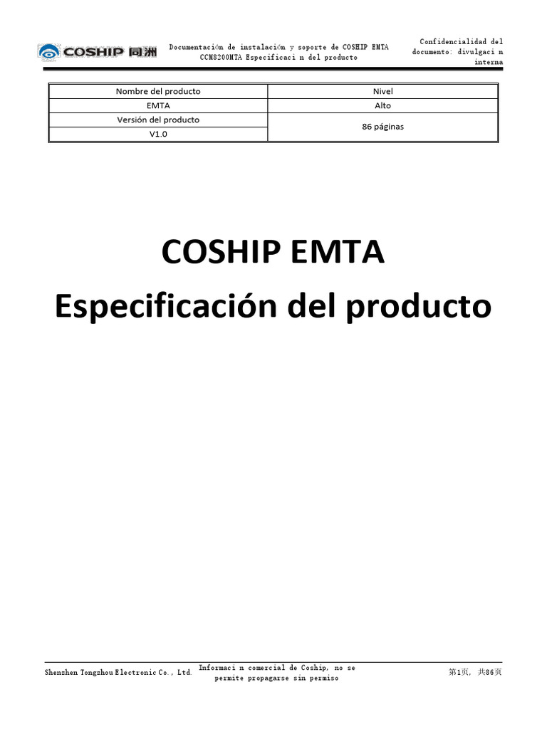 Coship CCM82009 | PDF