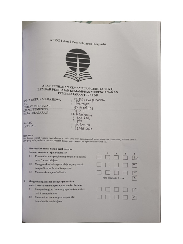 Apkg 1&2 Tematik | PDF