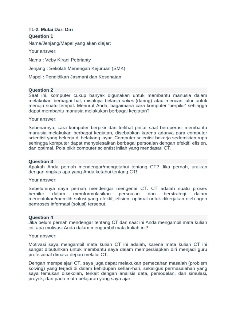 T1-2. Mulai Dari Diri (CT) | PDF