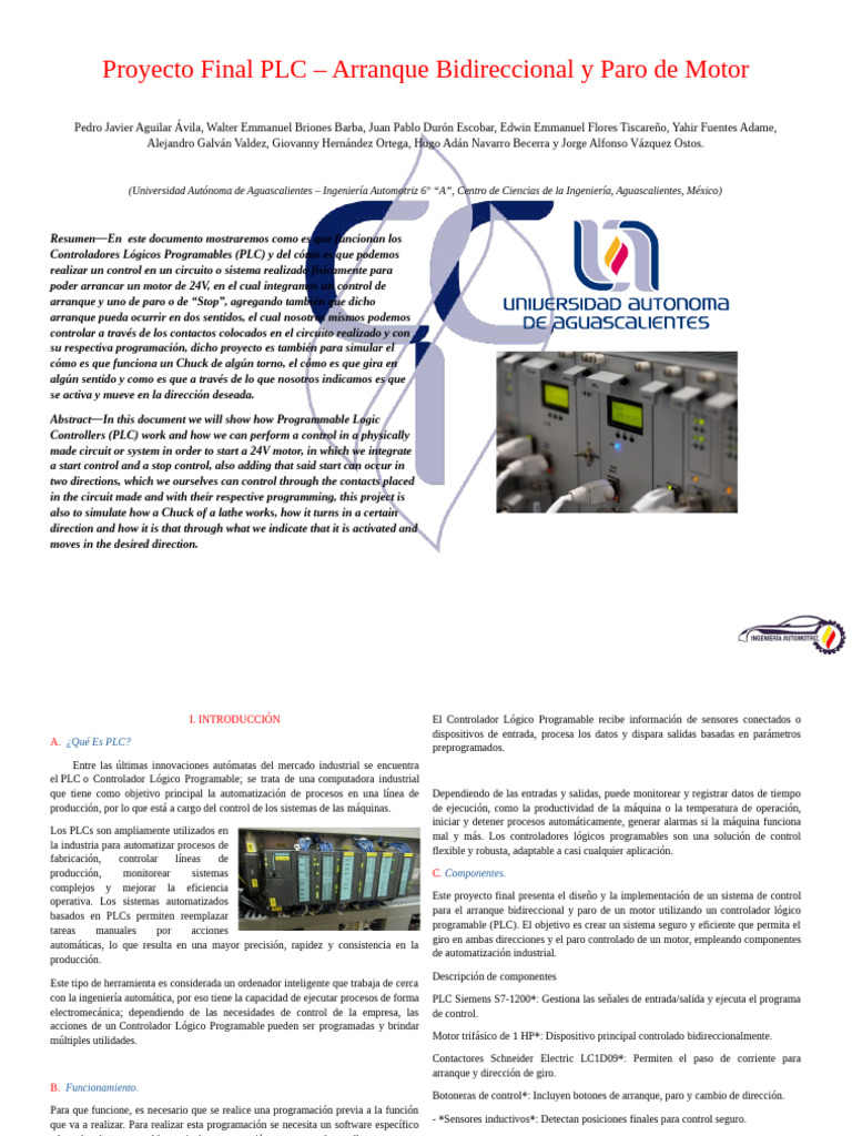 Proyecto Final PLC 1.2 | PDF