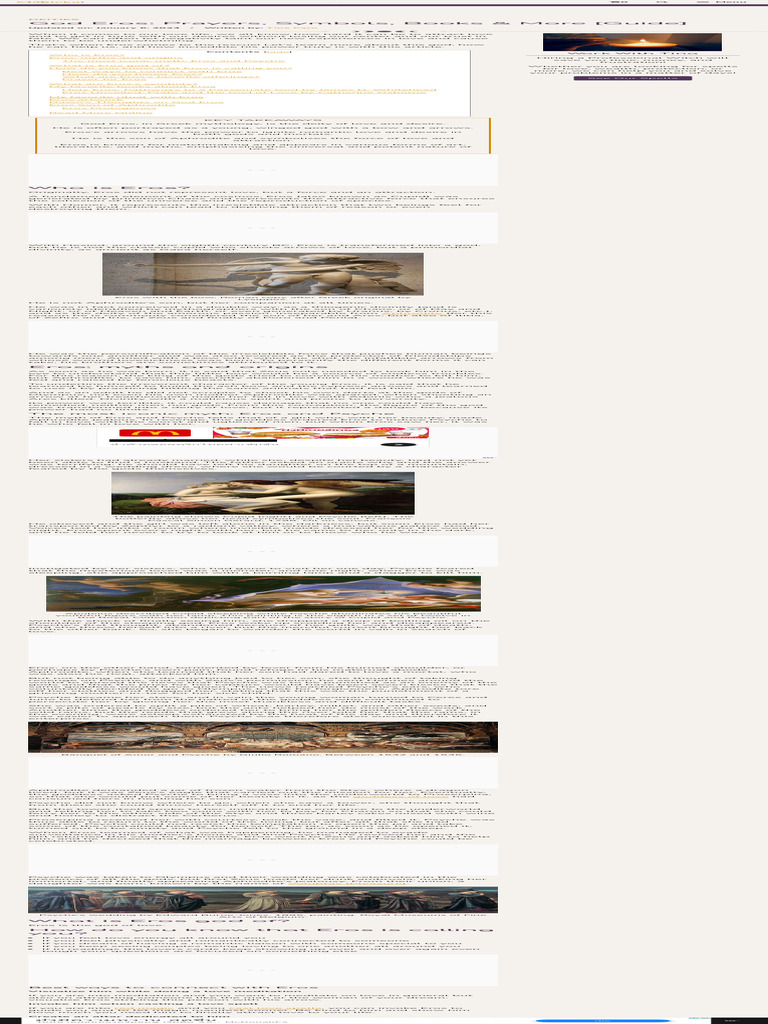 God Eros Prayers, Symbols, Books & More (Guide) | PDF