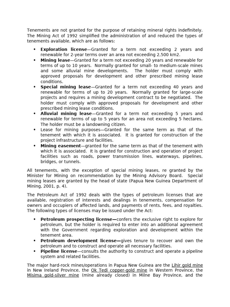 Types of Tenements - PNG | PDF
