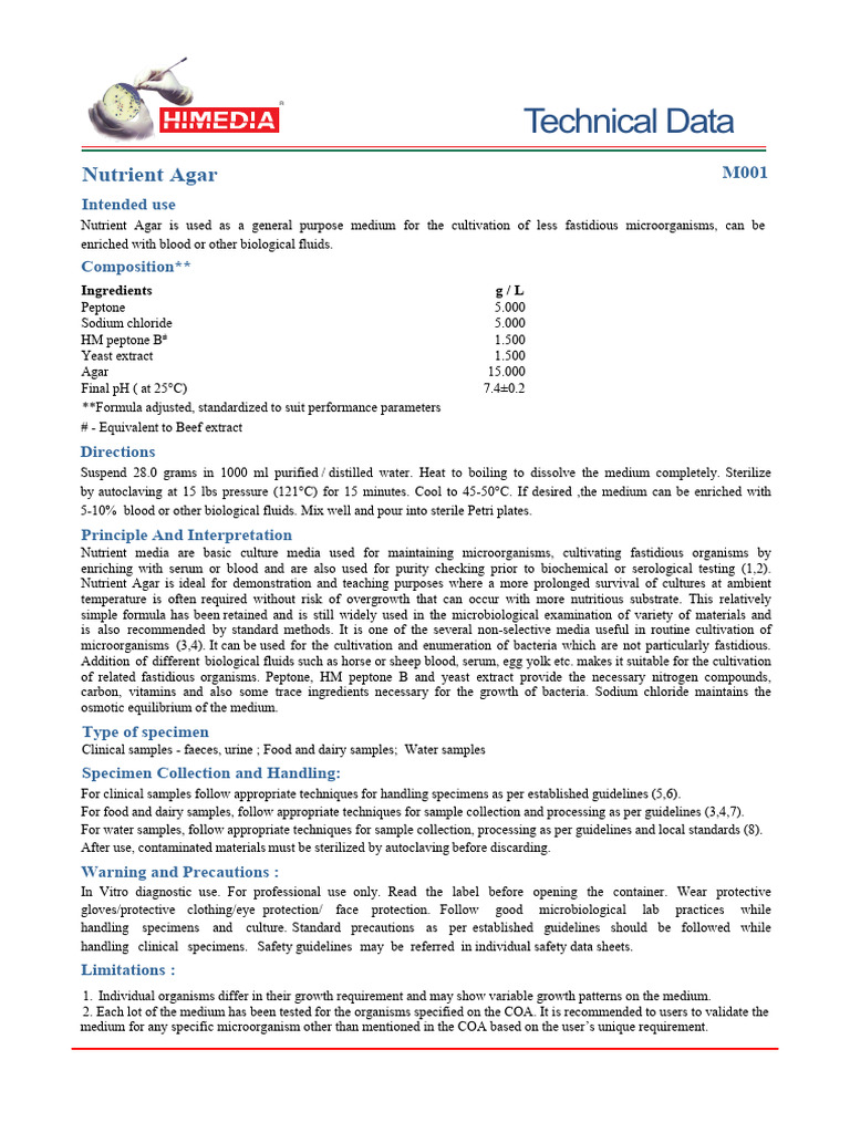 Nutrient Agar | PDF