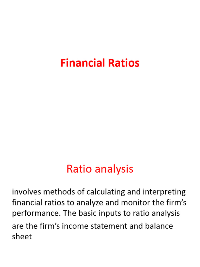 Financial Ratios | PDF