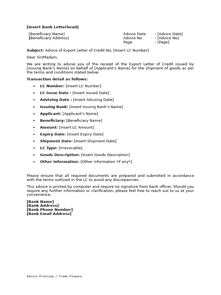 Advice Printing | PDF