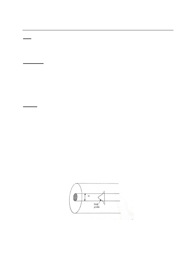 Mode Field Diameter of A Single Mode Fiber | PDF | Optical Fiber ...