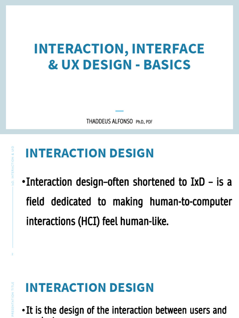 Module 3 - Interaction, Interface and Ux Design - Tad | PDF