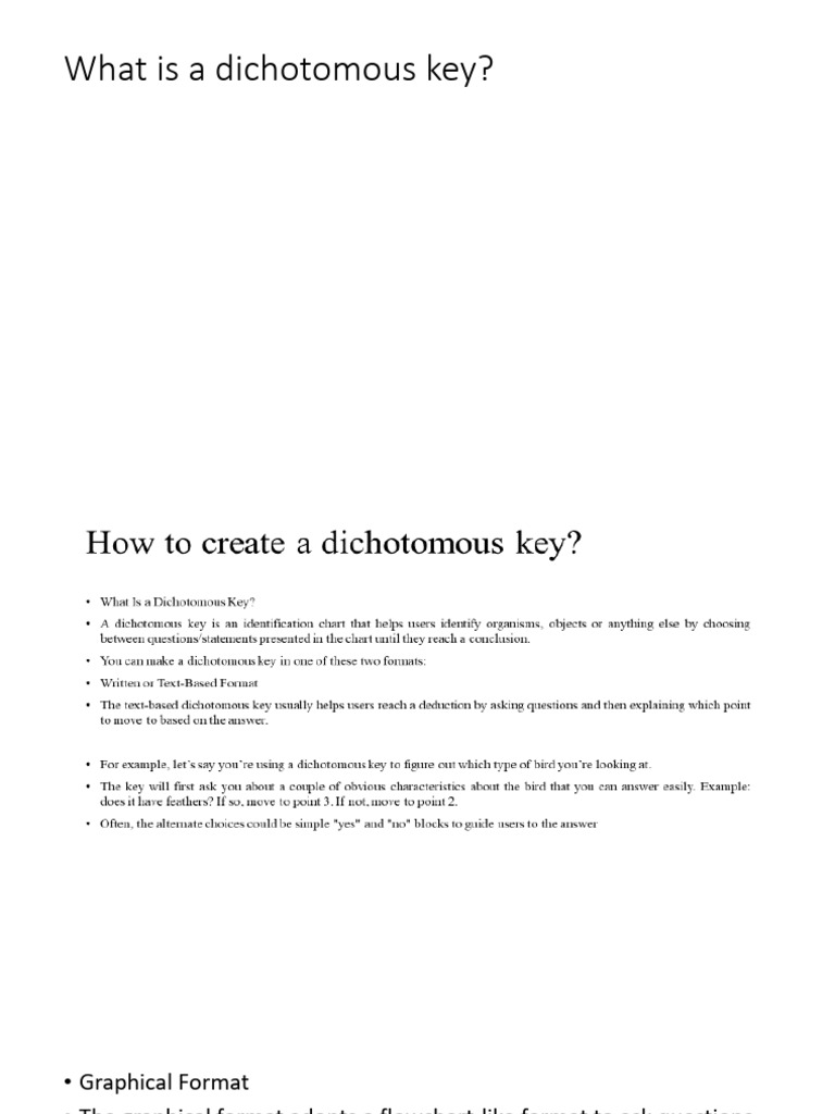 Creating Dichotomous Key 2 | PDF