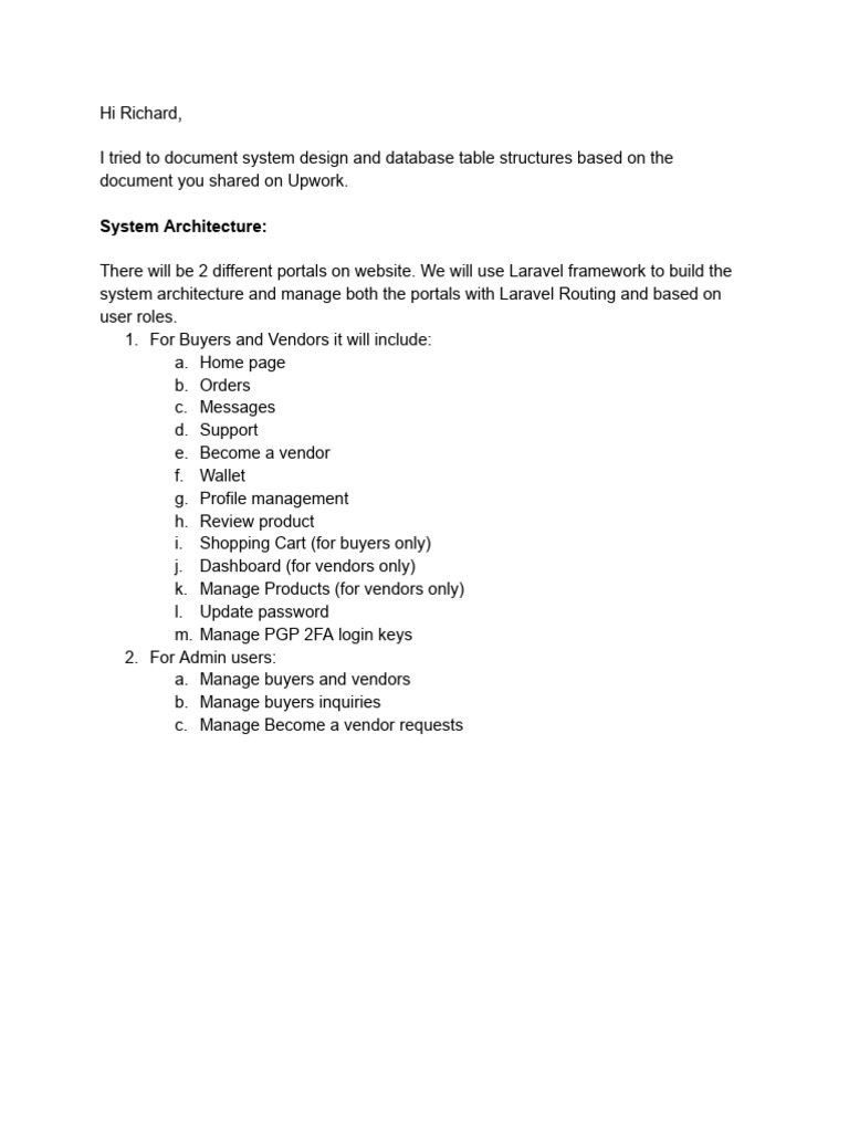 Initial Draft of The System Architecture | PDF