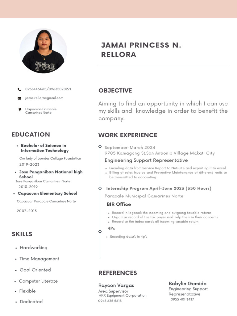 Jamai Princess Rellora CV Resume | PDF