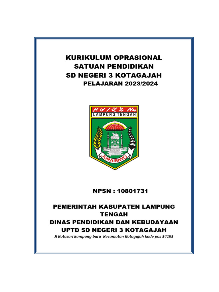 Contoh KOSP | PDF