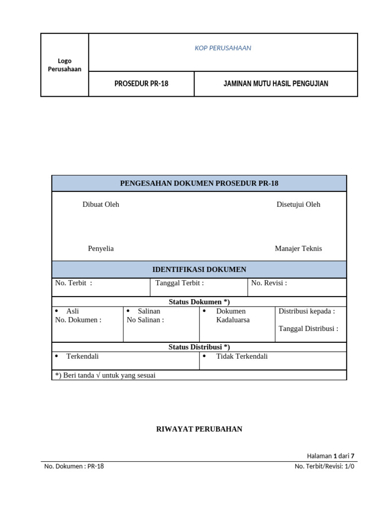 Prosedur Kerja - Jaminan Mutu Pengujian. | PDF | Bisnis | Komputer