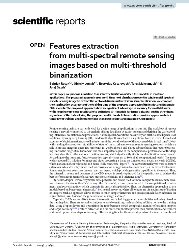 Image Feature Extraction | PDF