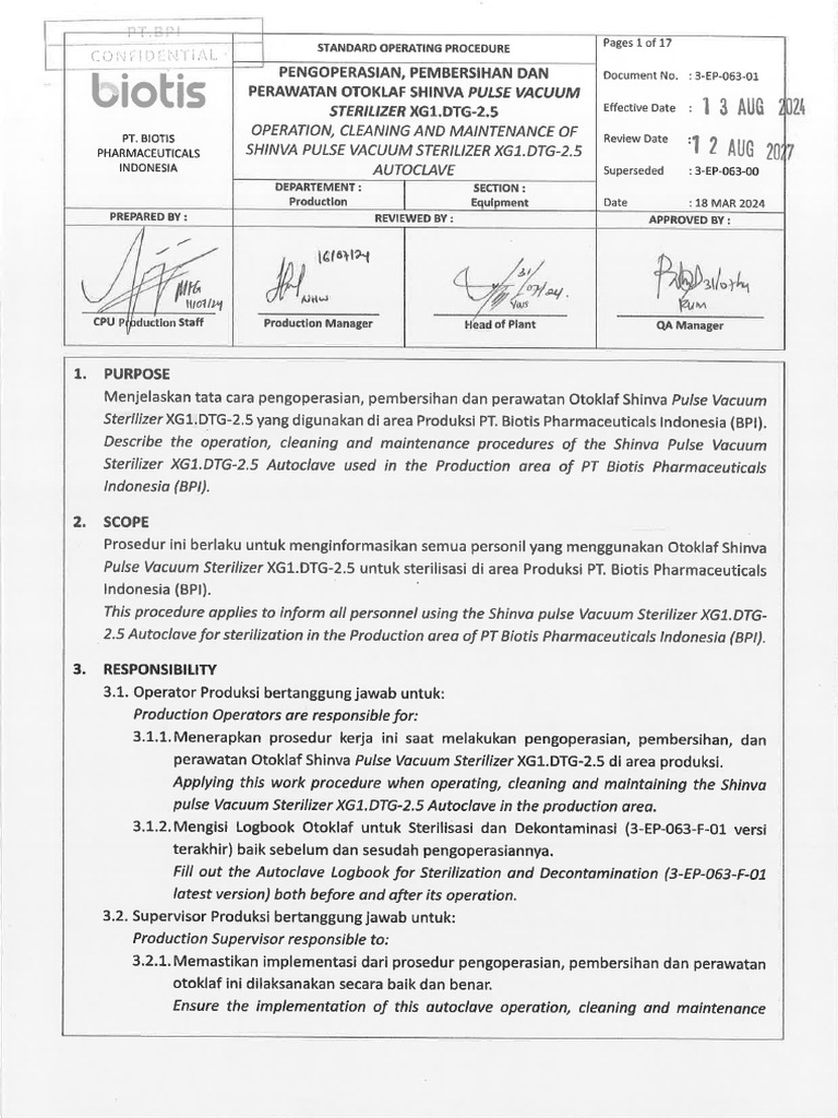 3-EP-063-01 Otoklaf Shinva Pulsr Vacuum Sterilizer XG1.DTG-2.5 | PDF