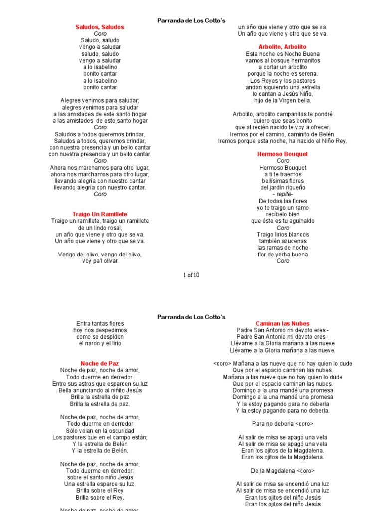 Parranda Lyrics | PDF | María, madre de Jesús | Fiesta religiosa o feriado