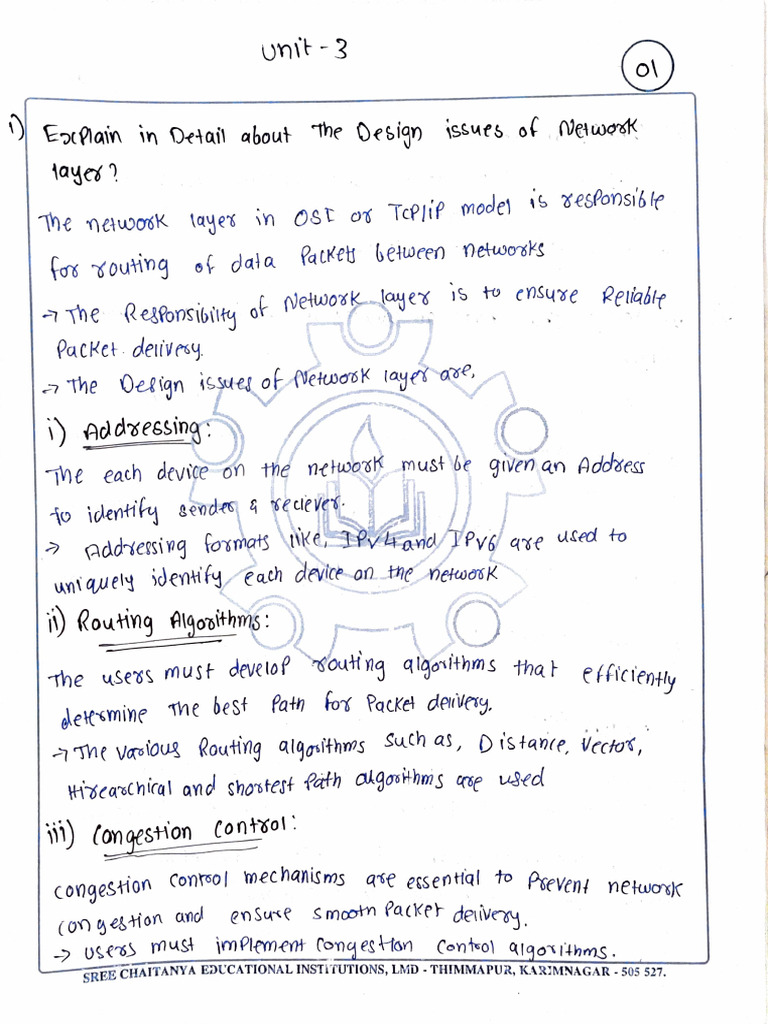 CN Important Unit3 | PDF | Routing | Science & Mathematics