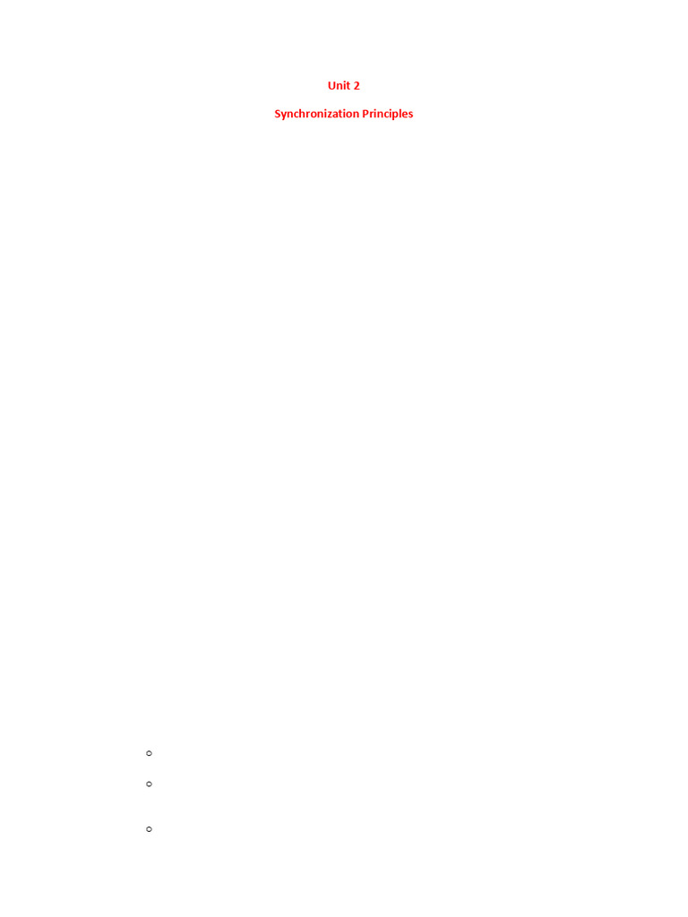 Unit 2_Synchronization Principles | PDF