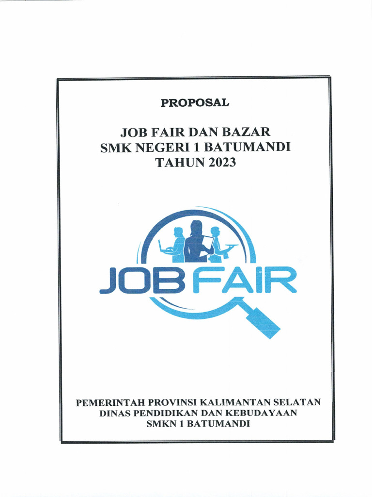 Proposal Job Fair Smaktudi | PDF