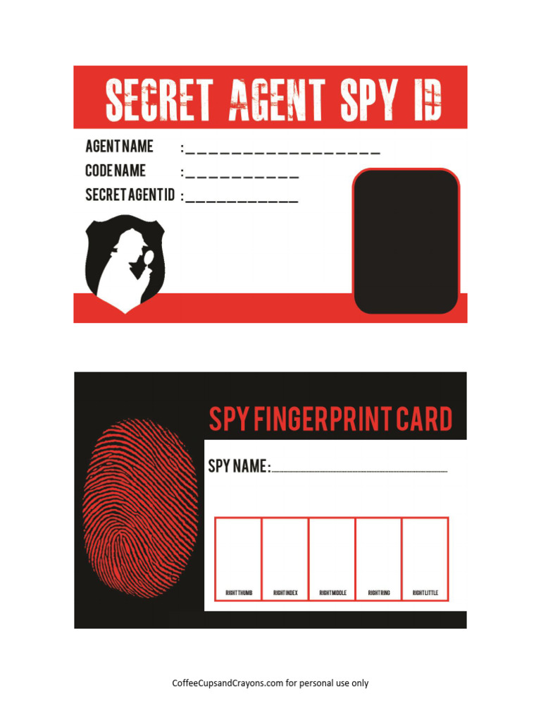 Secret Spy ID Card and Fingerprint ID Card | PDF