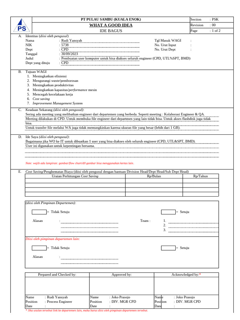 Form WAGI | PDF