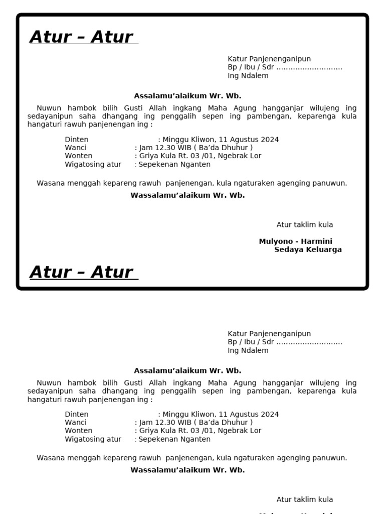 Atur Atur 2022 1 f4 H | PDF