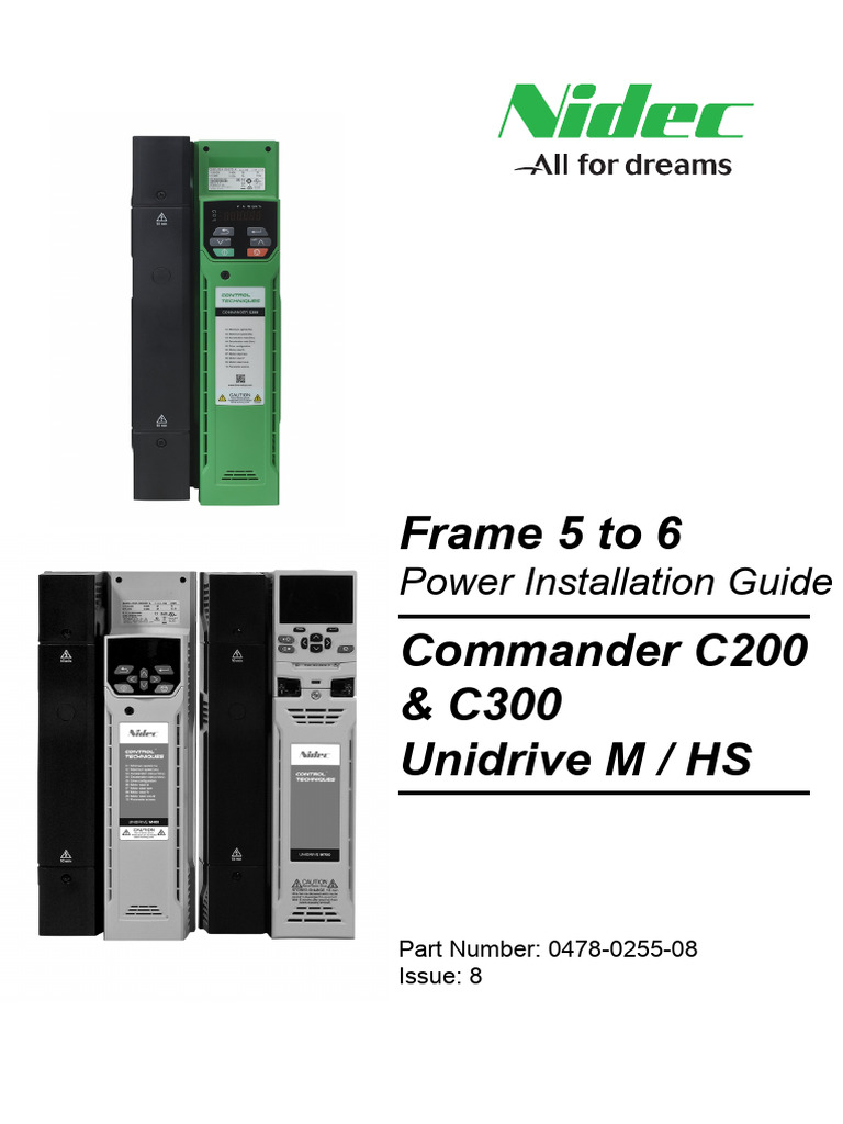 Commander C200 & C300 Frame 5 and 6 Power Installation Guide Issue 8 | PDF