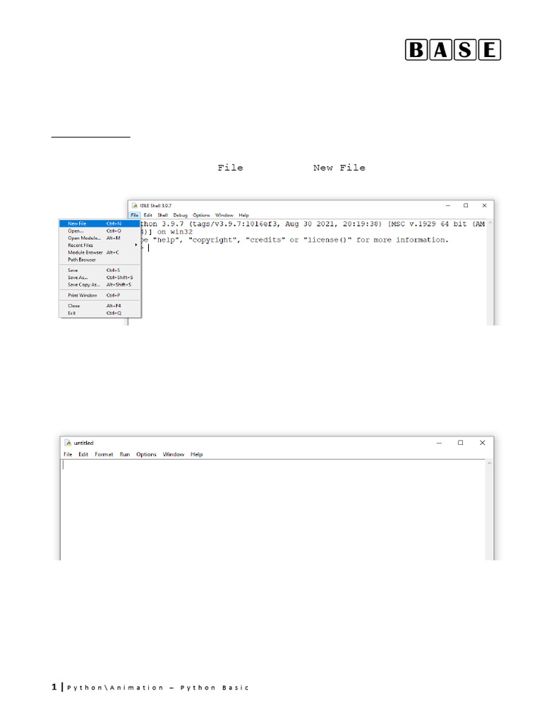 BASE Python - Pygame - Python Basics | PDF BASE Python - Pygame - Python Basics | PDF