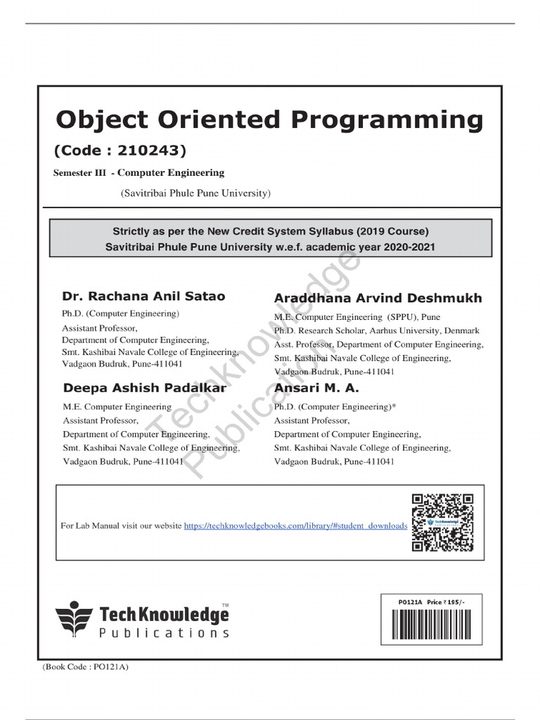 Oop Tech Knowledge Oop Notes | PDF