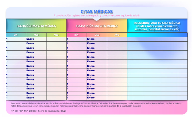 Recuerda para Tu Proxima Cita Formatos para Diligenciar | PDF | Epidemiología | Ciencias de la Salud
