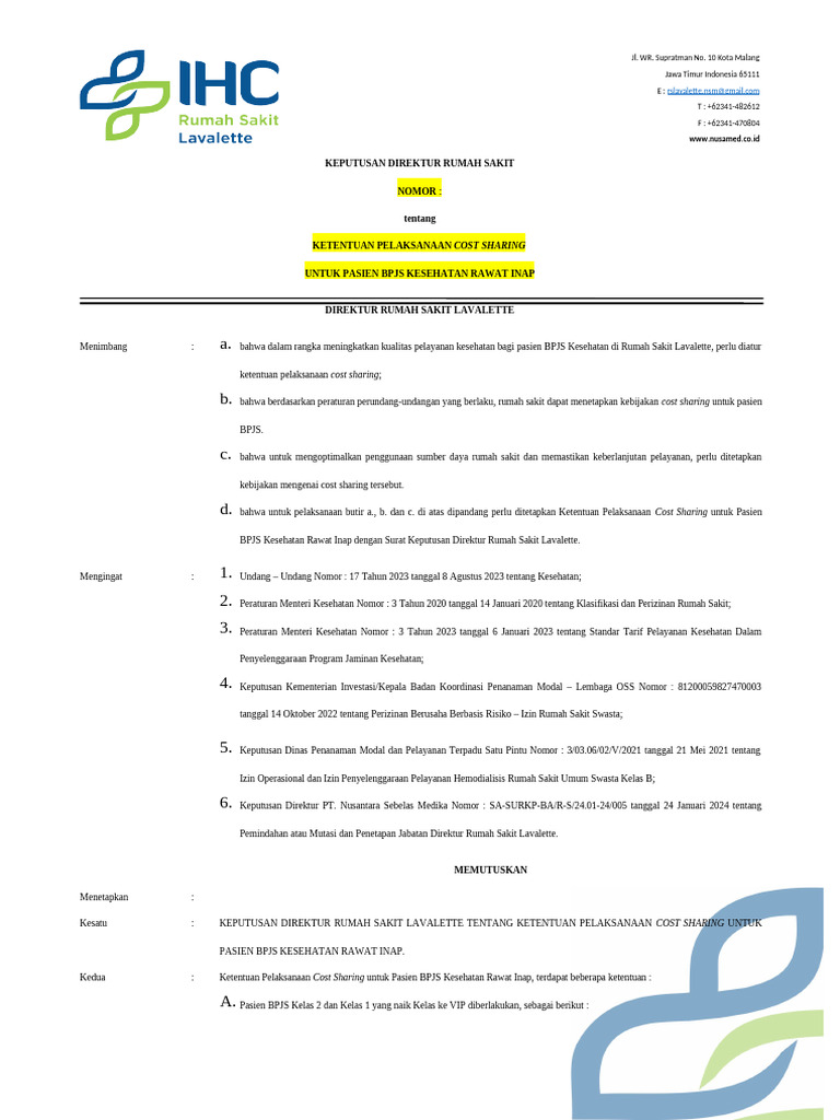 SURKP-24-07-31-xxx - KETENTUAN PELAKSANAAN COST SHARING UNTUK PASIEN ...