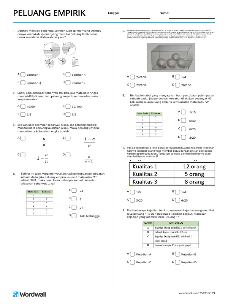 Soal Kuis Interaktif Wordwall | PDF