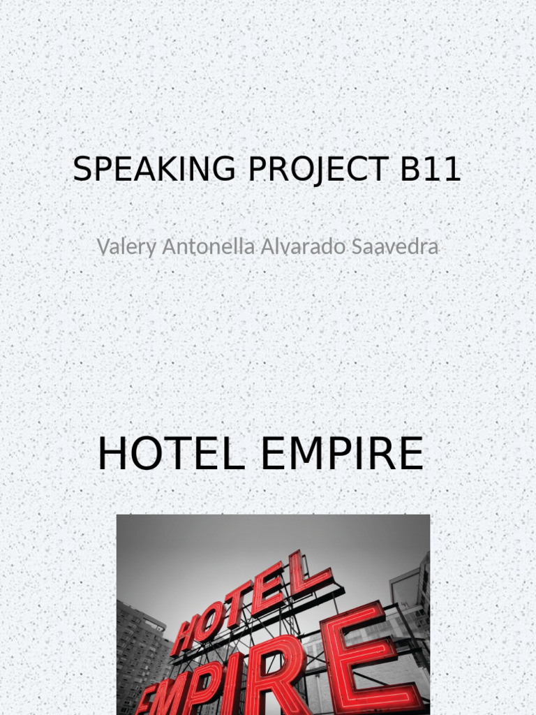 Speaking Project b11 | PDF