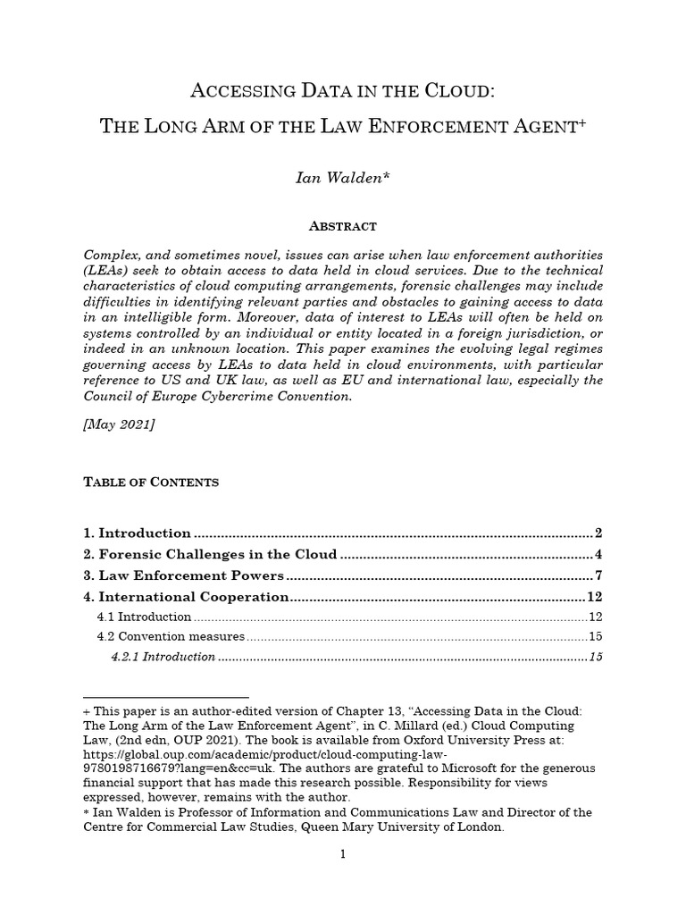 Accessing Data On The Cloud | PDF Accessing Data On The Cloud | PDF