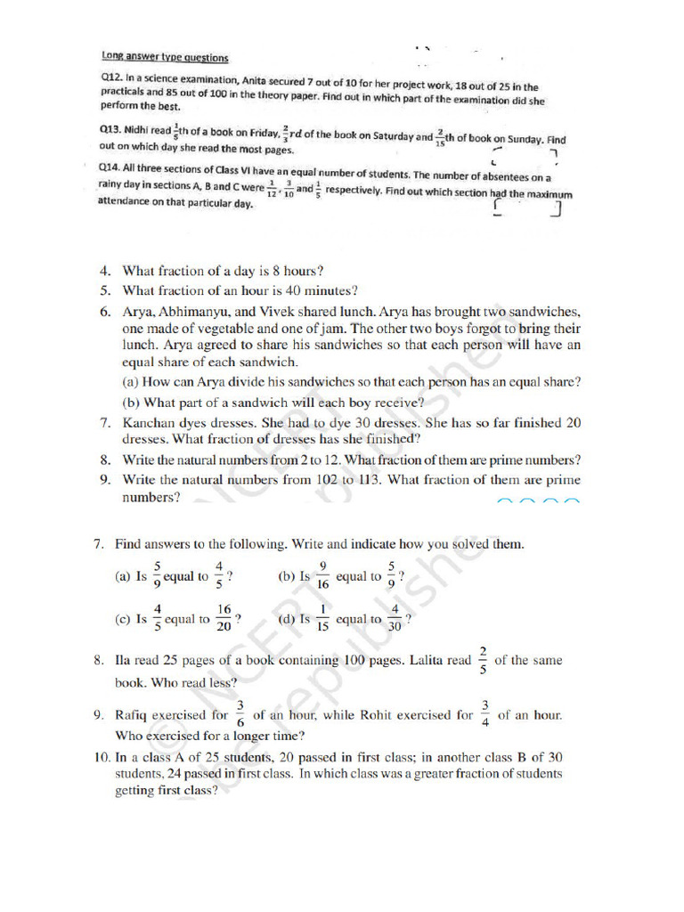 Maths Fractions 2 | PDF