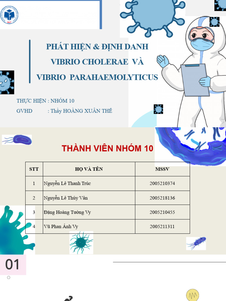 NHÓM 10 - PHÁT HIỆN & ĐỊNH DANH CHỦNG VIBRIO - Phân Tích VSV | PDF