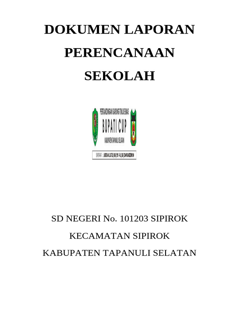 Contoh Dokumen Laporan Perencanaan Sekolah | PDF