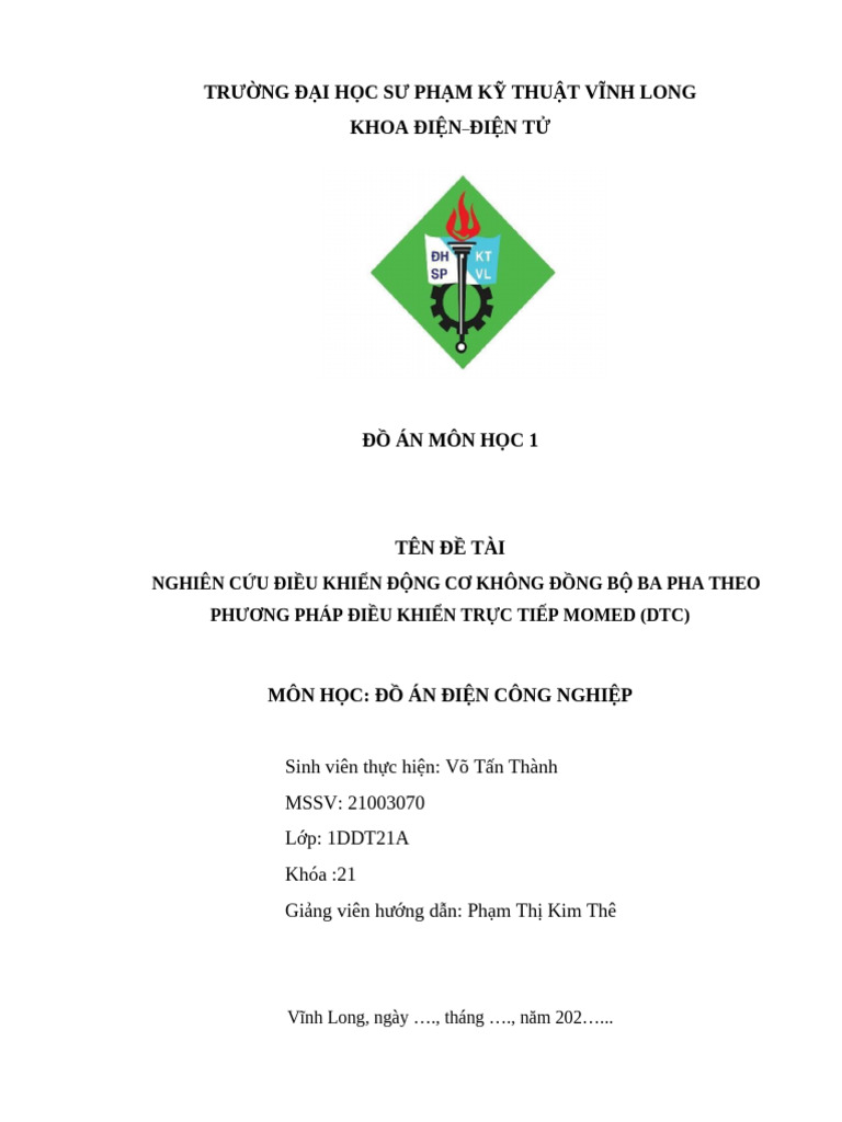 - NGHIÊN CỨU ĐIỀU KHIỂN ĐỘNG CƠ KHÔNG ĐỒNG BỘ BA PHA THEO PHƯƠNG PHÁP ĐIỀU KHIỂN TRỰC TIẾP MÔ ...
