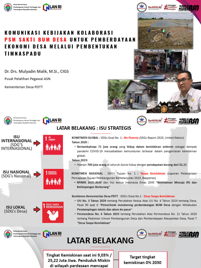 Materi Komunikasi Kebijakan TIMNASPADU JF PSM-2 | PDF