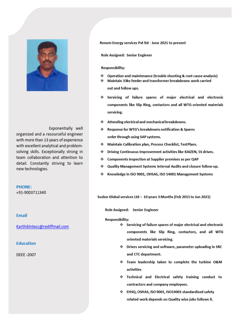 S.karthik Resume | PDF
