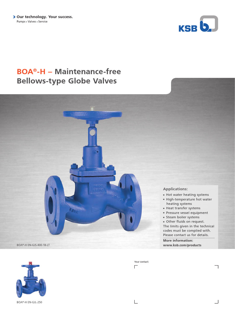 BOA-H - 7150.022 - 04 - EN - Two Page Leaflet | PDF | Valve | Water Heating