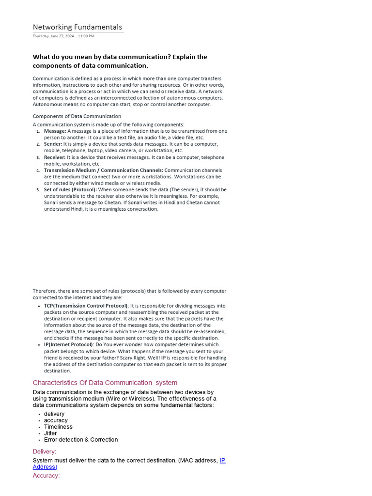 Computer-Networks-unit-2 - Microsoft OneNote Online | PDF