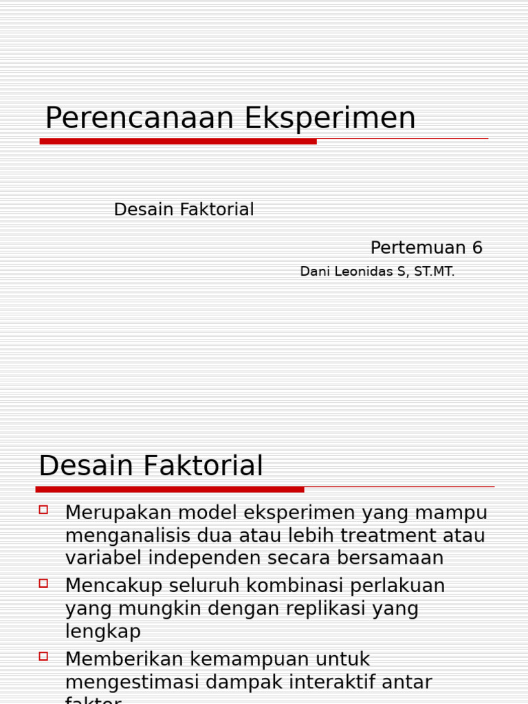 5-Perencanaan Eksperimen | PDF