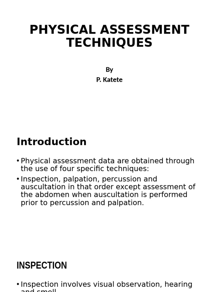 Physical Assessment Techniques 20245 Pdf