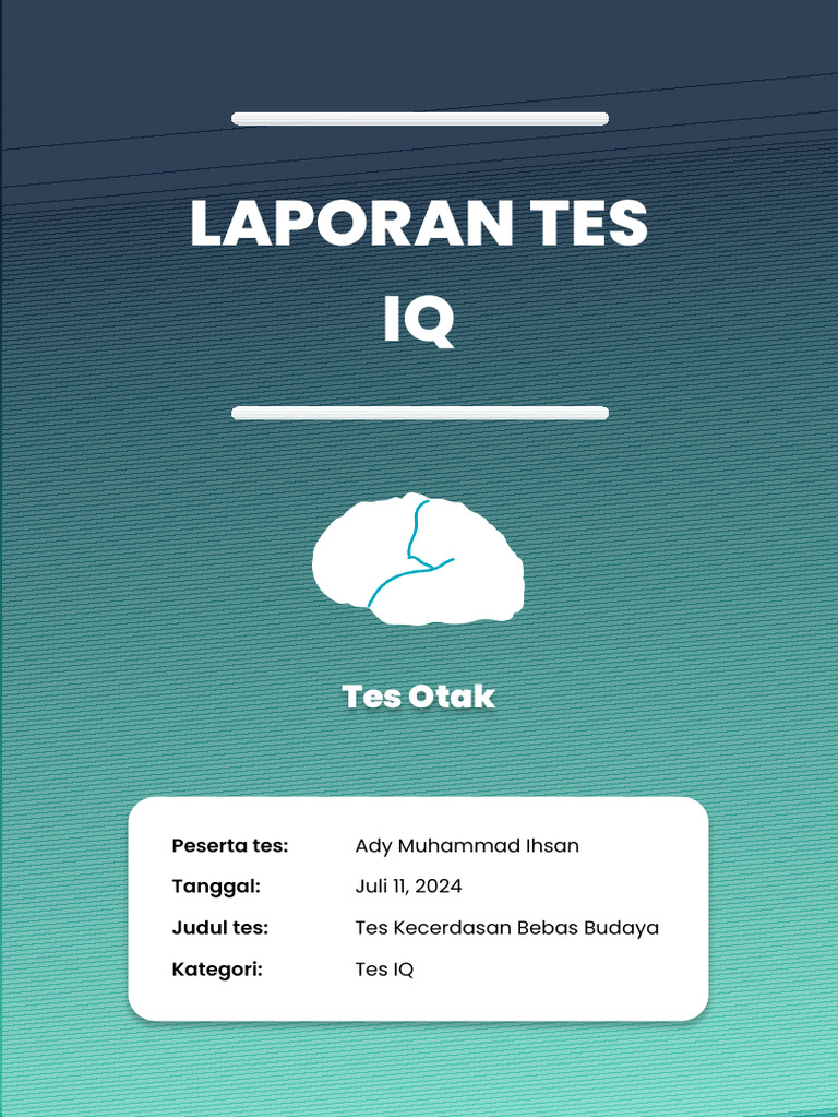 Laporan Hasil Tes IQ Ady Muhammad | PDF | Intelligence Quotient