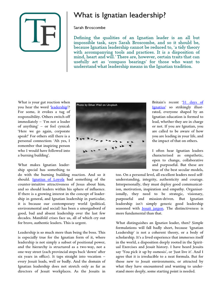 M3.5 Broscombe - What Is Ignatian Leadership | PDF