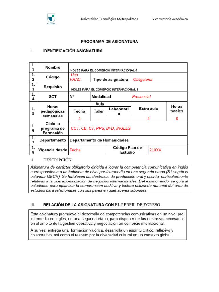 Programa Ingles para El Comercio Internacional 4 | PDF