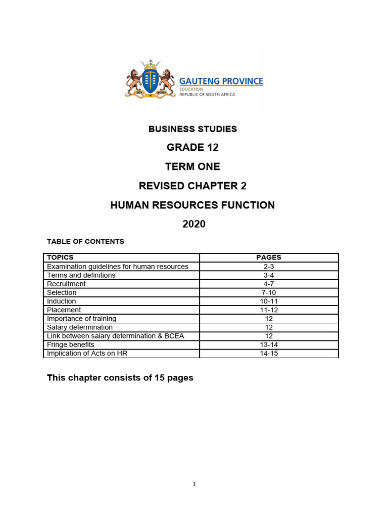 Chapter 2 Business Studies | PDF